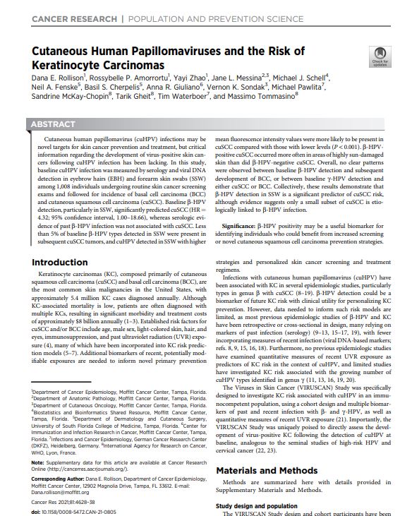 Dana Rollison Moffitt Lab Page